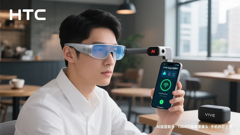 HTC VIVE Eagle智能眼镜评测：AI助手+蔡司镜片，重新定义日常穿戴科技！ - AI工具箱网